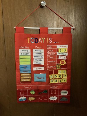 Today Is Childrens Educational Wall Calendar By Almas Design - Red : Target