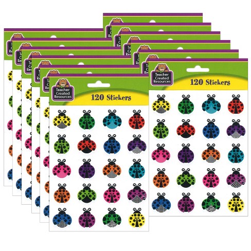 Teacher Created Resources® Colorful Ladybugs Stickers, 120 Per Pack, 12 ...