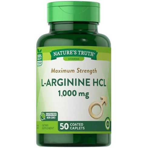 Nature's Truth L-arginine Hcl 1000mg | 50 Coated Caplets : Target