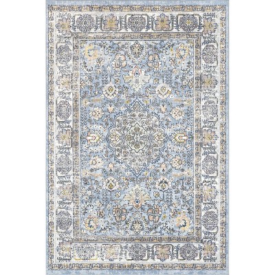 Nuloom Akari Transitional Diamond Machine Washable Area Rug 5x7 In Blue ...