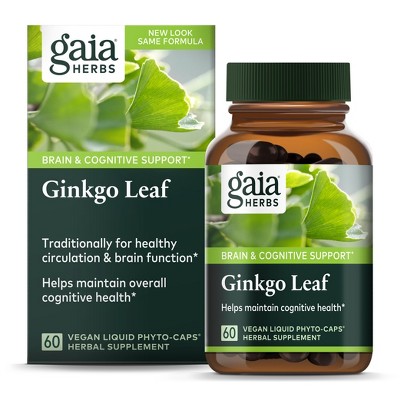 Gaia Herbs Ginkgo Leaf - Traditionally Used To Support Healthy ...