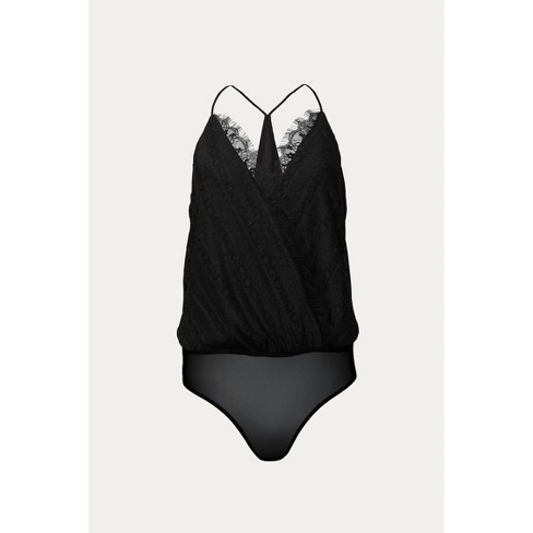 Women's Lace-trimmed Bodysuit - Lush S : Target
