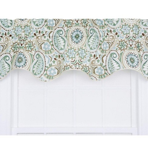 Ellis Curtain Paisley Prism Duchess 3" Rod Pocket Filler Valances For ...