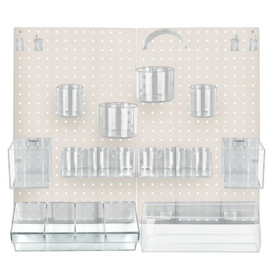 Azar Displays Clear 125-piece Pegboard Wall Organizer Kit : Target