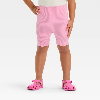 Grayson Mini Toddler Girls' Rib Biker Shorts -pink 12m : Target