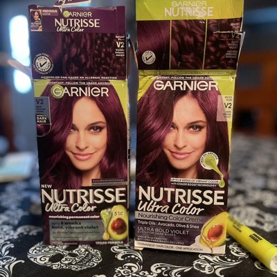 Garnier Nutrisse Nourishing Color Creme - V2 Dark Intense Violet : Target