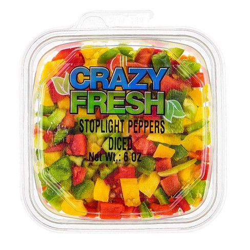 Crazy Fresh Diced Stoplight Peppers - 6oz : Target