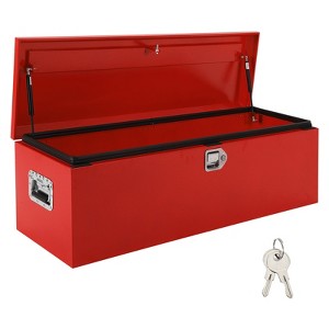 Steel Truck Bed Tool Box, Diamond Plate Tool Box with Side Handle and ...