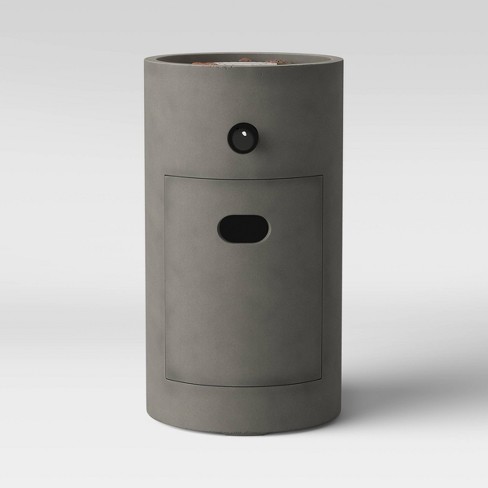 17" Pipestone Outdoor Column Fire Pit Gray - Threshold™: Modern Propane ...