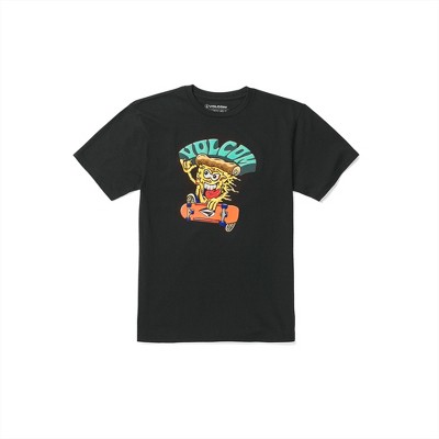 Volcom Toddler Boys Pizzapower Short Sleeve Tee, Black - 6 : Target