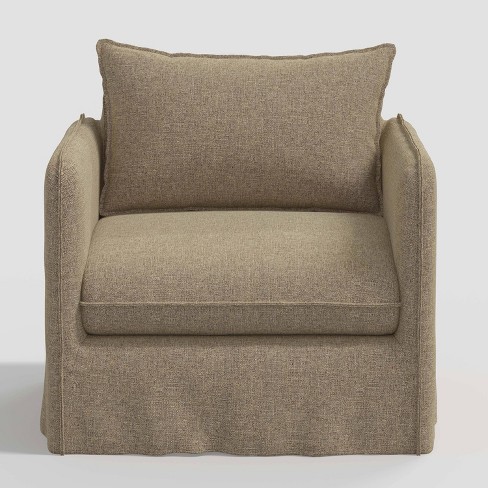 Berea Slouchy Lounge Chair With French Seams Zuma Linen - Threshold ...