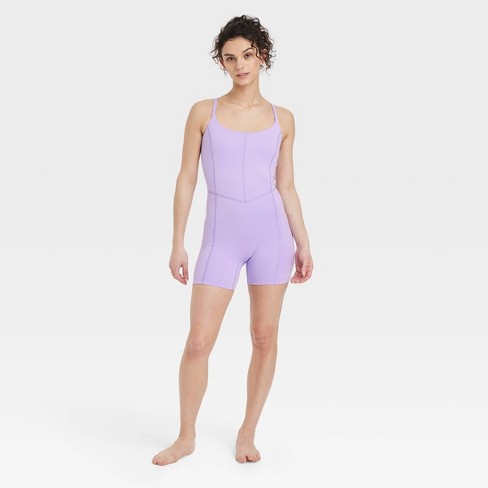 Women's Brushed Sculpt Short Bodysuit - All In Motion™ Violet M : Target