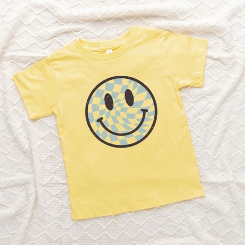The Juniper Shop Checker Board Smiley Face Toddler Short Sleeve Tee ...