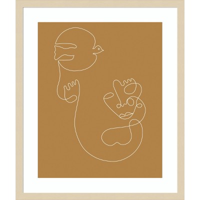 21" X 25" Hold On To Freedom By Shatha Al Dafai Wood Framed Wall Art ...