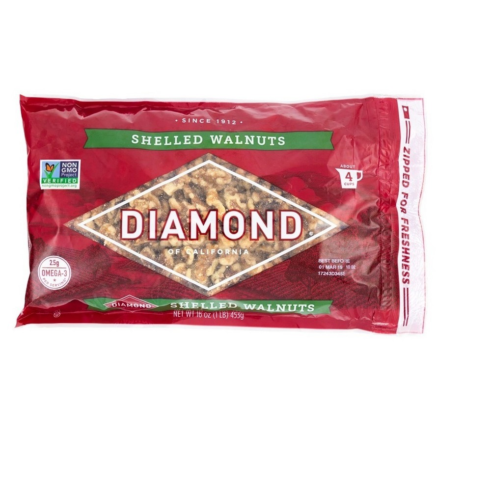 UPC 070450042103 - Diamond of California Shelled Walnuts, 16 Oz ...