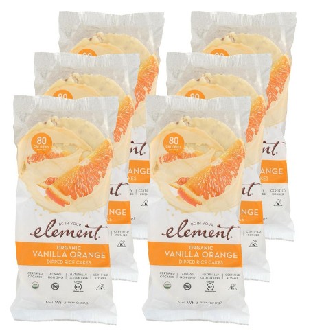 Element Organic Vanilla Orange Dipped Rice Cakes - Case Of 6/3.5 Oz ...
