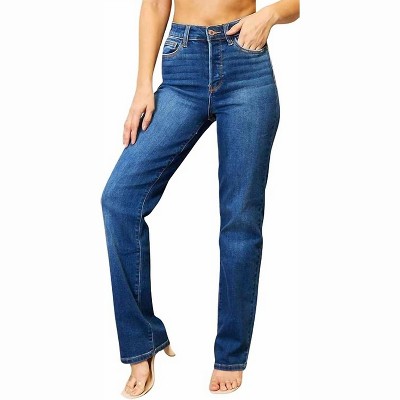 Women's High Rise Button Fly Dad Jeans - Judy Blue 28 : Target
