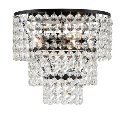 Crystorama Lighting Solaris 1 - Light Semi-flush Mount In Black : Target