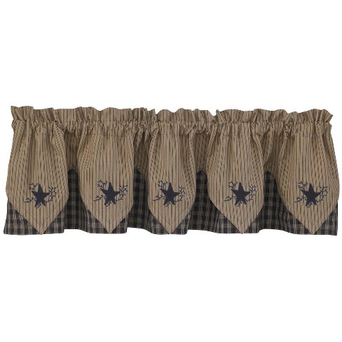 Park Designs Navy Sturbridge Star Embroidered Point Valance : Target