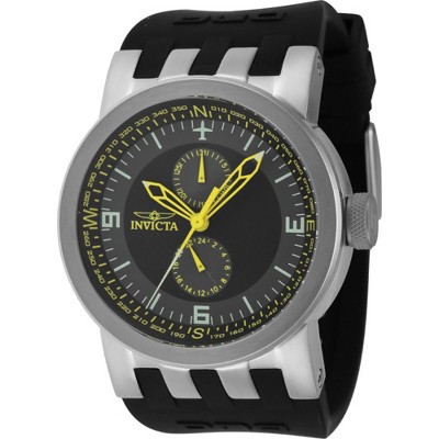 Invicta 44225 Men's Dna Grey And Black Dial Silicone Strap Watch : Target