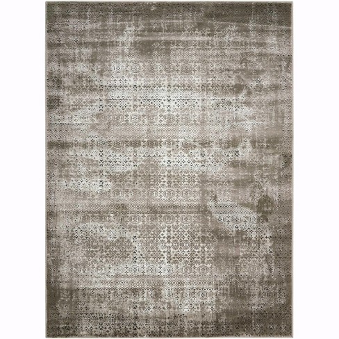 Nourison Karma Krm01 Ash Area Rug 5'3" X 7'4" : Target
