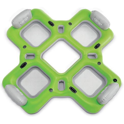 Intex Lounge Island Inflatable 4 Seat Pvc Pool Raft Green 110 X 110 X ...