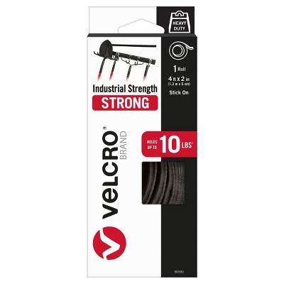 Velcro 4'x2" Industrial Strength Roll Black : Target