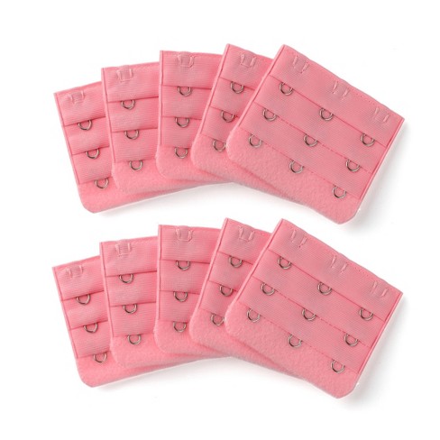 Allegra K Women's 3 Hook 3 Row Stretchy Bra Strap Extenders Hooks Bra ...