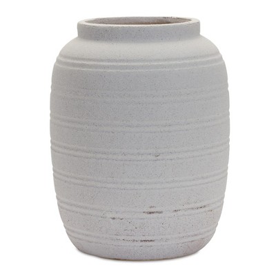 Ceramic Fluted Vase - White (5") - Storied Home : Target