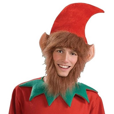 Forum Novelties Christmas Elf Ears & Beard Costume Hat : Target