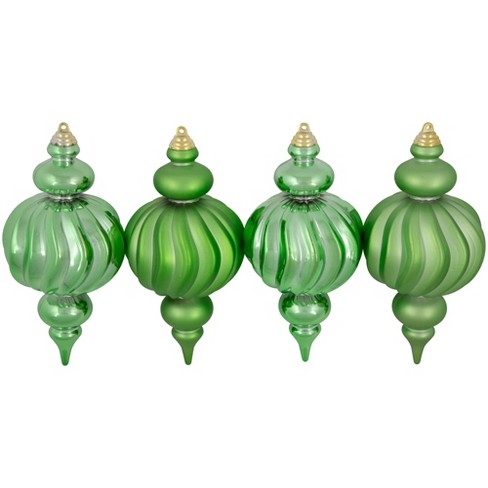 Northlight Commercial Size Shatterproof 2-finish Finial Christmas ...