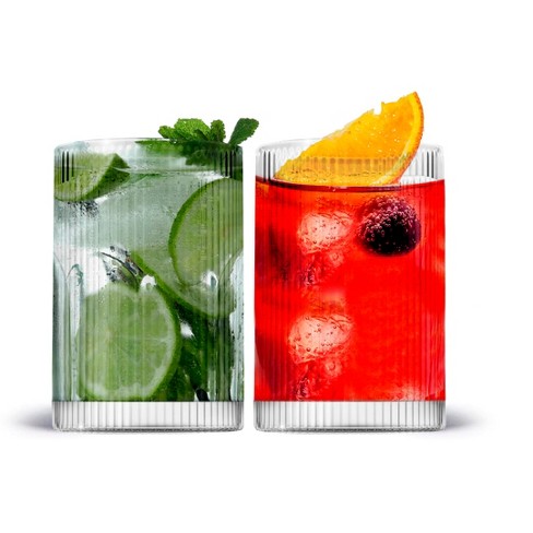 Lemonsoda Vintage Straight Line Highball Tumblers (12 Oz - Set Of 2 ...