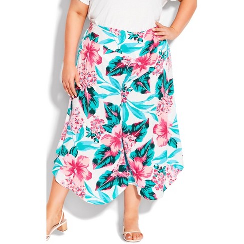 Avenue | Women's Plus Size Renee Culotte Pant - White - 20w : Target