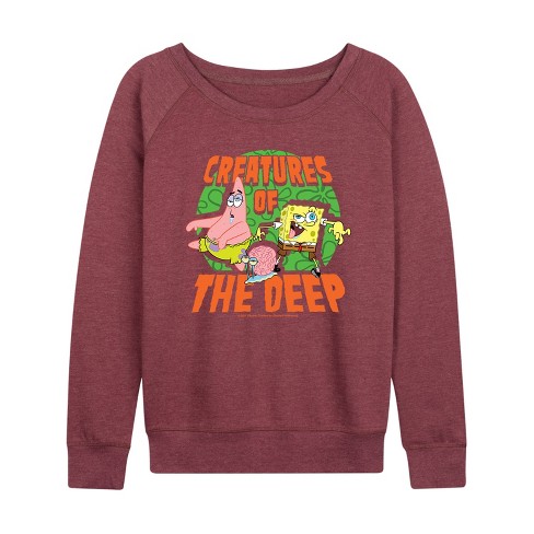 Women's Spongebob Squarepants Creatures Of The Deep Lightweight French ...