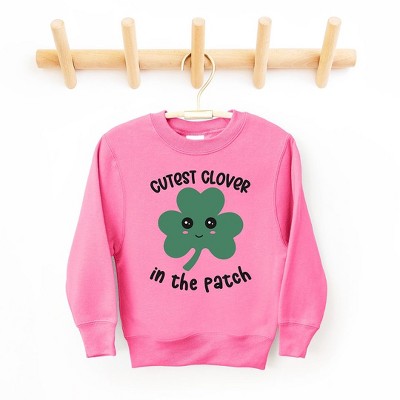 The Juniper Shop Cutest Clover Youth Graphic Sweatshirt - S - Hot Pink ...