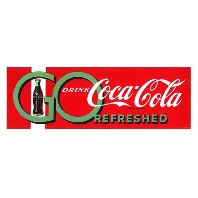 Go Drink Coke Stretched Canvas 14x36 Inch : Target