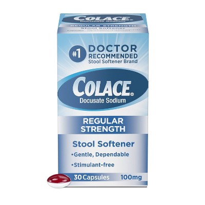 Colace Regular Strength Stool Softener 30ct : Target