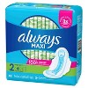Always Maxi Pads Long Super Absorbency Unscented With Wings - Size 2 ...