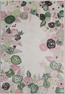 Rugs America Hanna Va40c Rose Garden Gray Floral Transitional Beige ...
