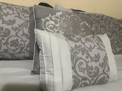 510 Design 8pc King Casey Embroidered Comforter Set Neutral: Microfiber ...