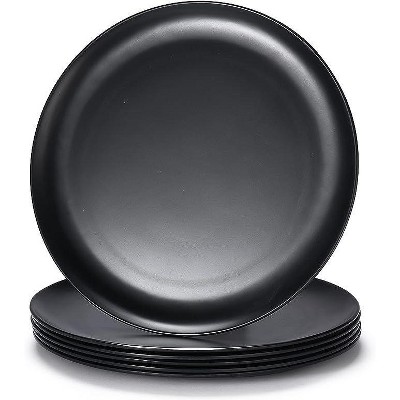Bruntmor 9'' Plastic Kitchen Dinner Plates-set Of 6 - Black : Target
