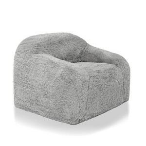 Furniture of America Kellie Modern Faux Fur Full Foam Accent Chair Fog ...