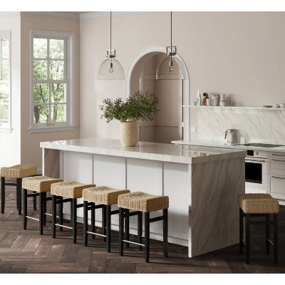 Nathan James Set Of 6 Harvey Seagrass Counter Height Barstools : Target