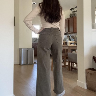 Women's High-rise Sailor Wide Leg Ankle Jeans - Universal Thread™ Black ...