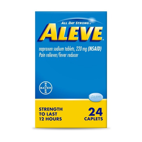 Aleve Nsaid Pain Reliever & Fever Reducer Naproxen Sodium Caplets, Body ...