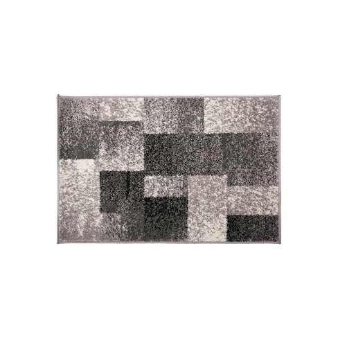 World Rug Gallery Contemporary Modern Geometric Boxes Area Rug - Gray 2 ...
