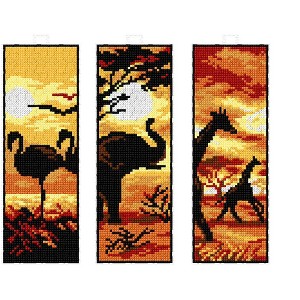 Orchidea Counted cross stitch kit with plastic canvas Bookmarks "Exotic ...