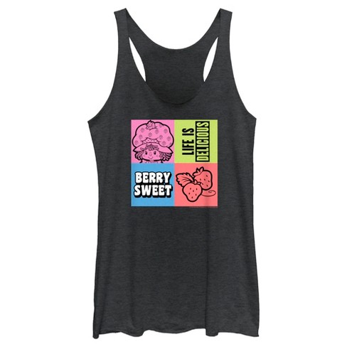 Women's Strawberry Shortcake Berry Boxed Racerback Tank Top : Target