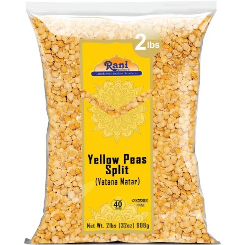 Yellow Peas Split Dried (vatana, Matar) - 32oz (2lbs) 908g - Rani Brand ...