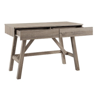 Save 55% • Tracey Transitional Writing Desk with Drawer Gray - Linon